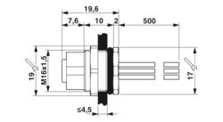 SACC-DSI-M12FS-5CON-M16/0,5 - Device connector, rear mounting - 1419658 | Phoenix Contact