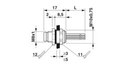 SACC-E-M8MS-5CON-M10/0,5 DN - 设备连接器 板前安装 - 1424234 | Phoenix Contact