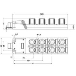 SACB-8Q/4P-L-SC - Distributor box - 1662955 | Phoenix Contact