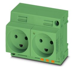 EO-K/PT/LED/DUO/GN - Double socket - 0804124 | Phoenix Contact